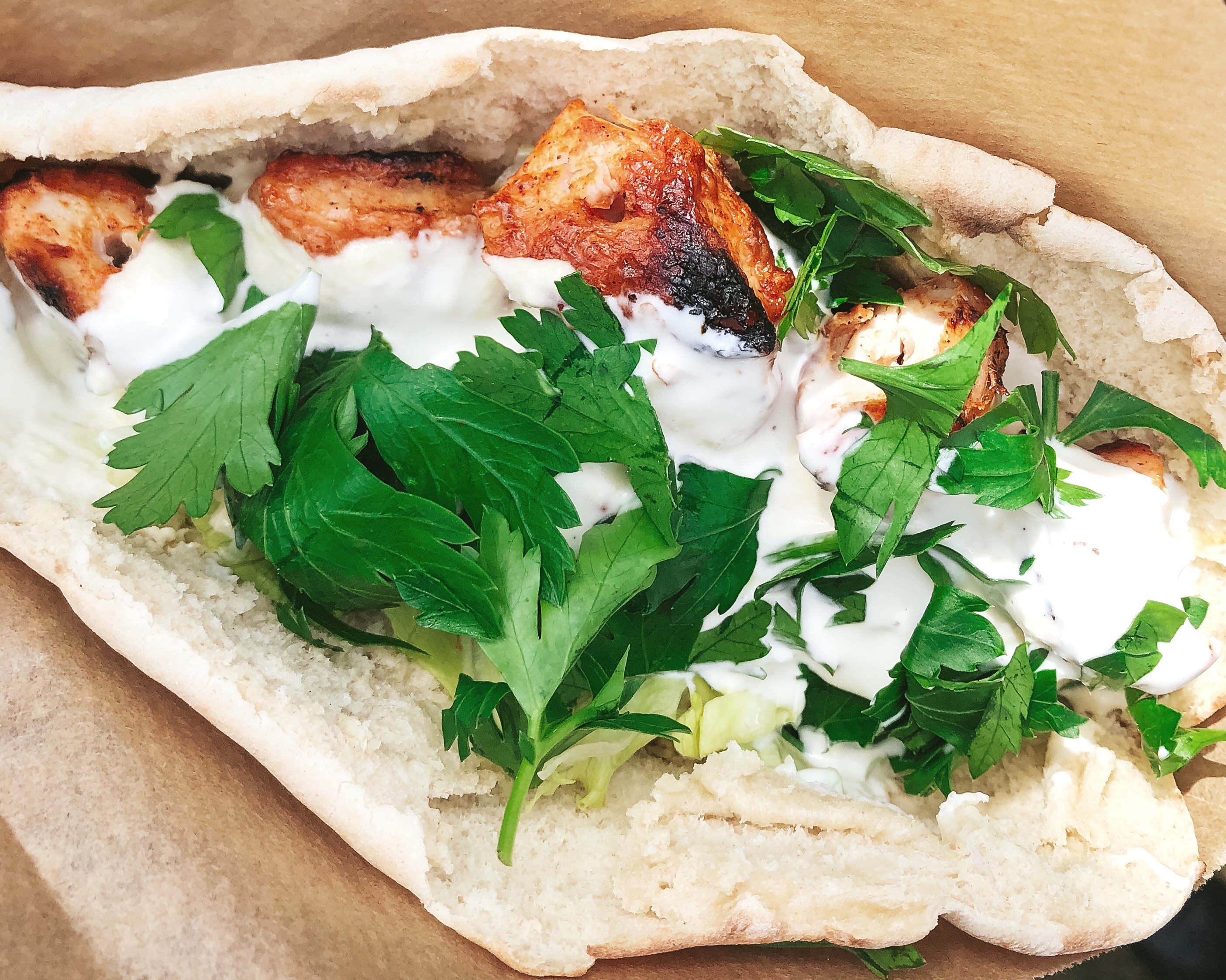Greek style pitta with hummus and tzatziki – franlauren.com